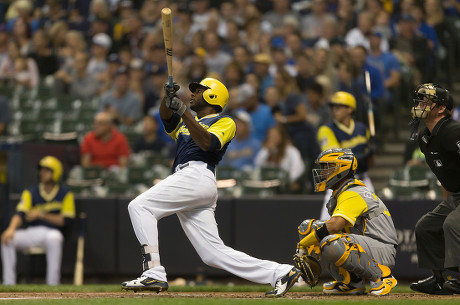 MLB Pirates vs Brewers, Milwaukee, USA - 24 Aug 2018 Stock Pictures ...