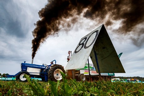 Black Exhaust Smoke Tractor Pictured During Editorial Stock Photo ...