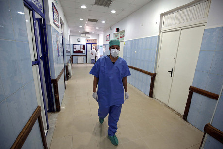 Hospital Staff Walks Inside Hospital Boufarik Editorial Stock Photo ...