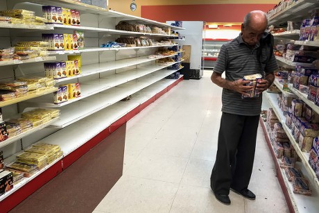 Customer Looks Products Left Shelf Supermarket Editorial Stock Photo ...