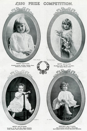 Edwardian Children Competition Pretties Child Girls Editorial Stock ...