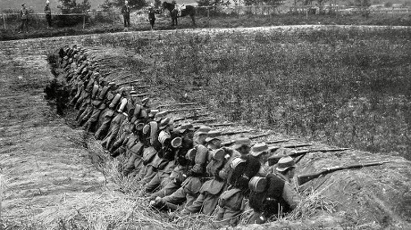 German Infantry Firing Trench During Training Editorial Stock Photo ...