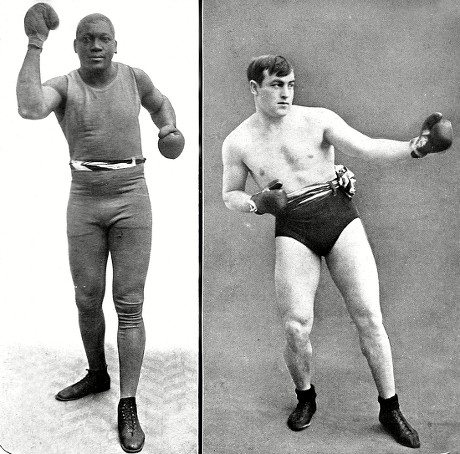 Jack Johnson 18781946left Tommy Burns 18811955 Editorial Stock Photo ...