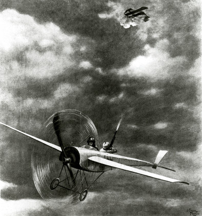 Ww1 Depiction Aerial Duel Gunner Aeroplane Editorial Stock Photo ...