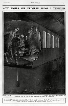 How Bombs Dropped Zeppelin Sectional View Editorial Stock Photo - Stock ...