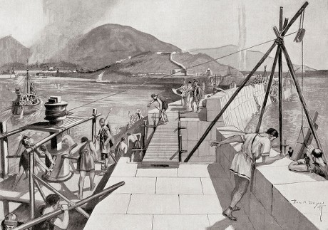 Construction Portus Julius 3736 Bc Bay Editorial Stock Photo - Stock ...