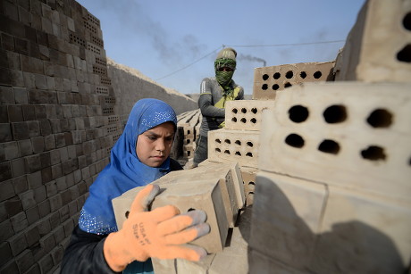 Iraqi Young Girl Arranges Bricks Brick Editorial Stock Photo - Stock ...