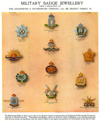 Advertisement Regimental Badges Available Goldsmiths Silversmiths ...
