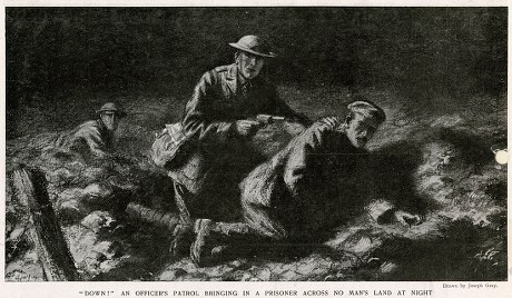 Ww1 Officers Patrol Bringing Prisoner Gunpoint Editorial Stock Photo ...
