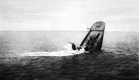 Photograph Showing Sinking British Merchant Ship Editorial Stock Photo ...