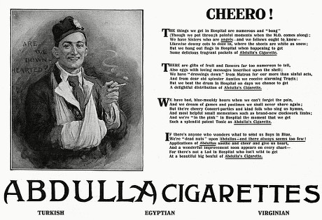 Advertisement Abdullah Cigarettes During First World Editorial Stock ...