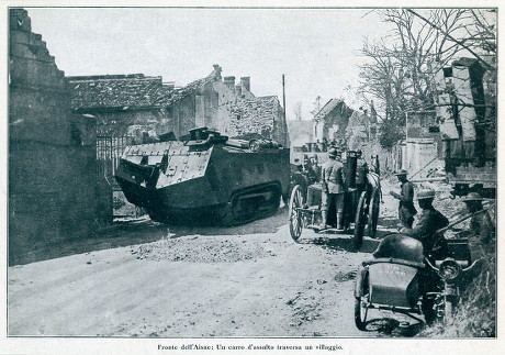 Ww1 Military Tank Crosses Through Remains Editorial Stock Photo - Stock ...