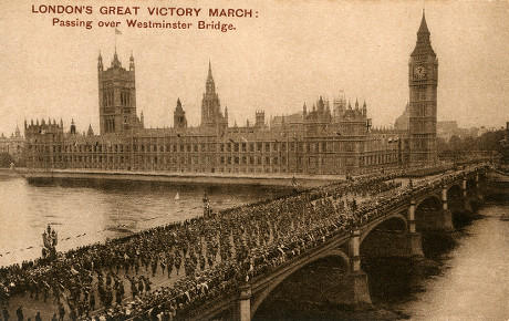 Victory March End Ww1 1918 London Editorial Stock Photo - Stock Image ...