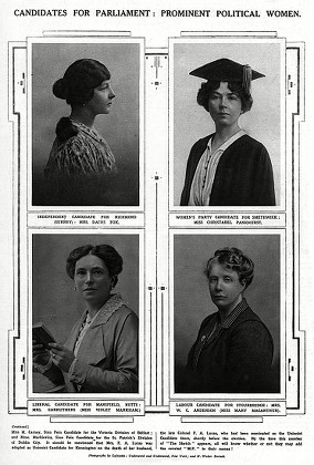 Four Female Candidates Parliament 1918 General Editorial Stock Photo ...