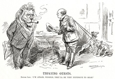 Unpaying Guests Winston Churchill Punch Cartoon Editorial Stock Photo ...
