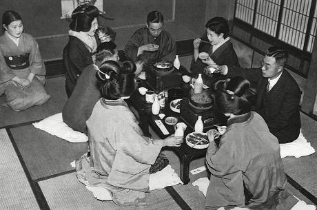 Group Japanese People Sit Eat Meal Editorial Stock Photo - Stock Image ...