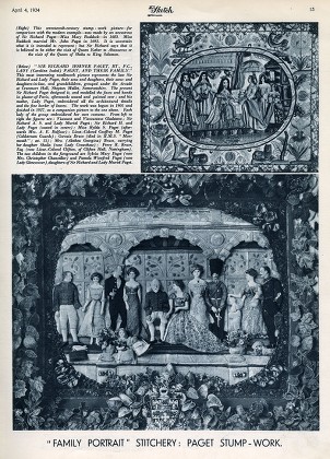 Page Sketch Featuring Two Examples Stumpwork Editorial Stock Photo ...