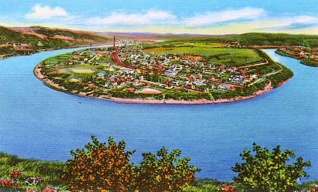 Horseshoe Curve On Monongahela River Near Editorial Stock Photo - Stock ...