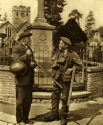 Two Elderly Members Local Defence Volunteers Editorial Stock Photo ...