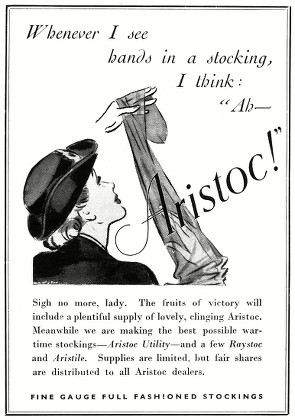 Advertisement Aristoc Stockings 1944 Showing Woman Editorial Stock ...