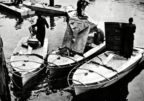 Photograph Showing Group German Explosive Speedboats Editorial Stock ...