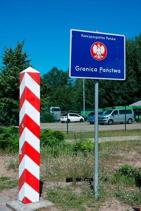 Border Between Germany Poland Polish Border Editorial Stock Photo ...