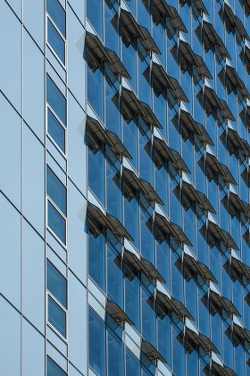 Ventilation Flaps On Windows Skyscraper Facade - Foto de stock de ...