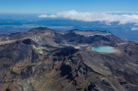 Aerial View Colourful Tama Lakes Tongariro Editorial Stock Photo ...