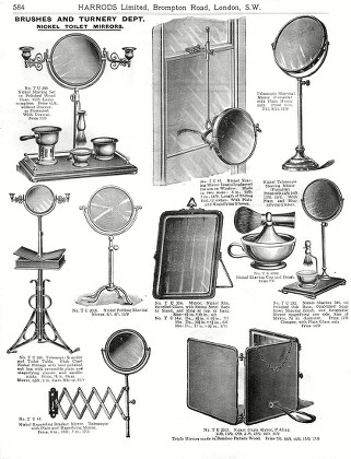 Page Nickel Toilet Mirrors Harrods Catalogue Editorial Stock Photo ...