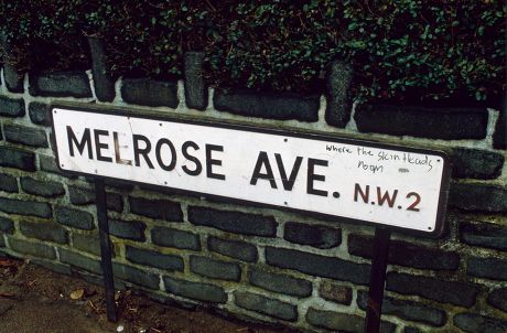 Melrose Avenue Street Sign Editorial Stock Photo - Stock Image ...