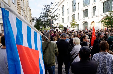 Demonstrator Holds Flag Resembling Clothing Political Editorial Stock ...