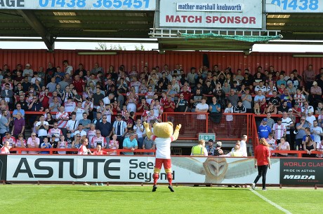 Stevenage Fans During Stevenage Vs Cambridge Editorial Stock Photo ...