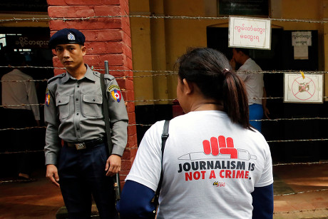 Journalists Wearing Shirt Reading Journalism Not Editorial Stock Photo ...
