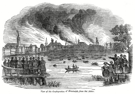 View Fire Hamburg Alster May 1842 Editorial Stock Photo - Stock Image ...