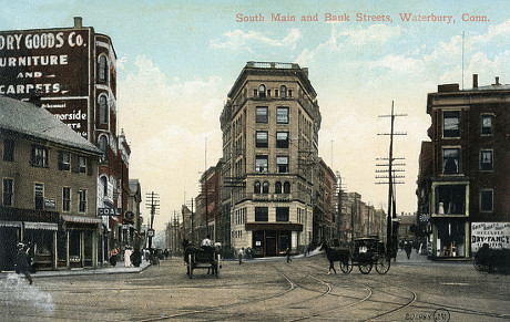View South Main Bank Streets Waterbury Editorial Stock Photo - Stock ...