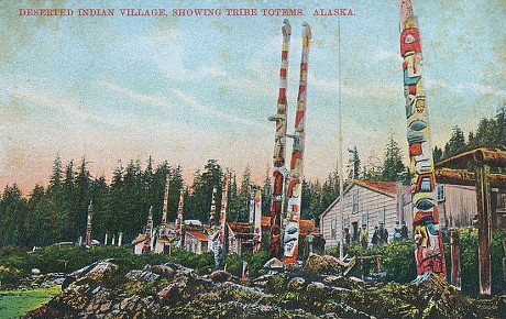 Deserted Native American Village Decorated Totem Editorial Stock Photo ...