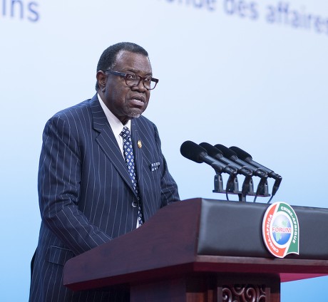 President Namibia Hage Geingob Delivers Speech Editorial Stock Photo ...