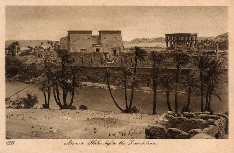 Aswan Island Philae Before Flooding Egypt Editorial Stock Photo - Stock ...