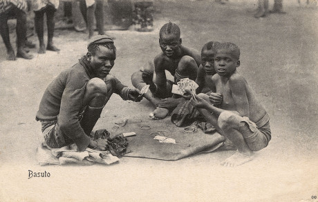 South Africa Sotho Boys Play Cards Editorial Stock Photo - Stock Image ...
