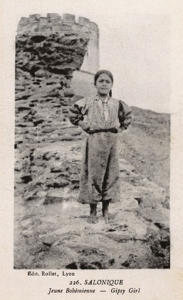 Thessaloniki Greece Young Gypsy Girl Standing Editorial Stock Photo ...