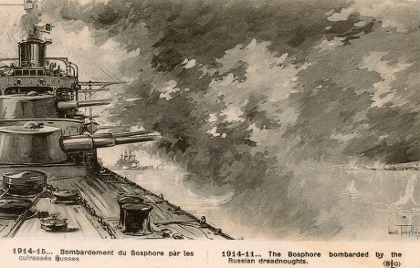 Ww1 Bombardment Istanbul Russian Naval Dreadnought Editorial Stock ...