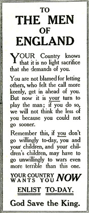 Ww1 Small Recruitment Advertisment Repetitively Uses Editorial Stock ...