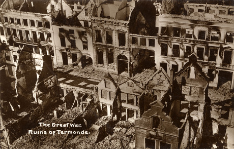 Ww1 Poatwar Aerial View Damaged Town Editorial Stock Photo - Stock ...