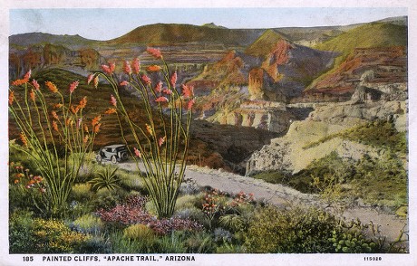Painted Cliffs Apache Trail Arizona Usa Editorial Stock Photo - Stock ...