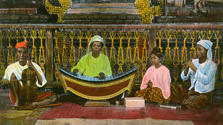 Myanmar Traditional Band Playing Curved Burmese Editorial Stock Photo ...