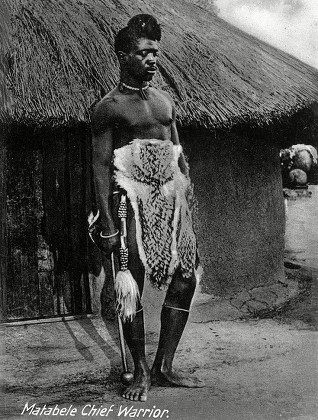 Native African Matabele Chief Warrior Standing Editorial Stock Photo ...