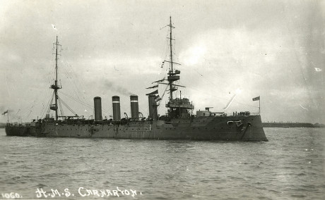 Hms Carnarvon British Devonshire Class Armoured Editorial Stock Photo ...