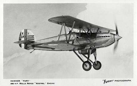 Hawker Fury K2048 British Fighter Biplane Editorial Stock Photo - Stock ...