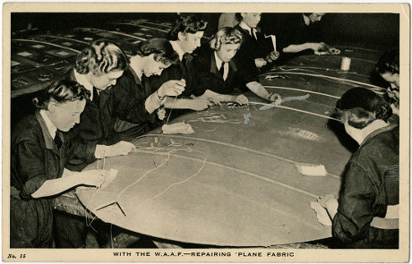 Ww2 Waaf Repairing Plane Fabric Wing Editorial Stock Photo - Stock ...