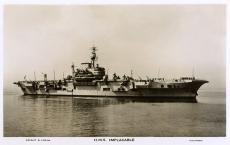 Hms Implacable British Aircraft Carrier Crew Editorial Stock Photo ...